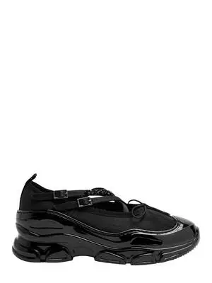 Simone Rocha Embellished Satin Sneakers - Black