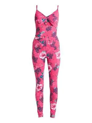 Pinko Floral-print Jumpsuit - Magenta