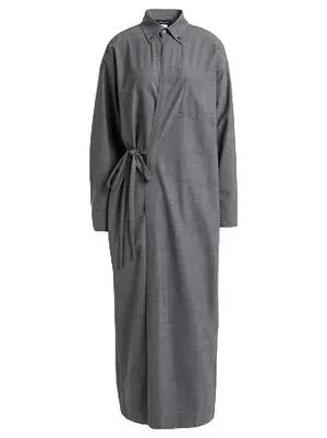 Fabiana Filippi Maxi Wrap Dress - Grey