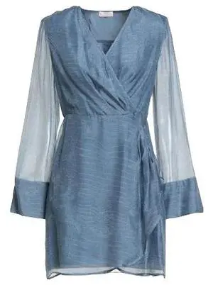 LIU •JO Mini Wrap Dress - Blue