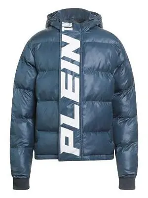 Philipp Plein Padded Hooded Jacket Blue