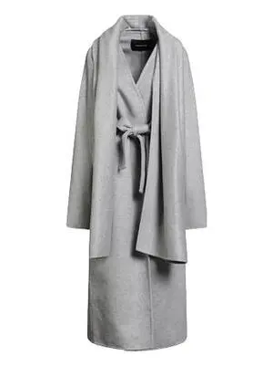 Fabiana Filippi Virgin Wool And Cashmere Belted Coat - Grey