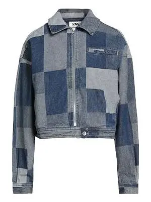 You Must Create Denim Patchwork Jacket - Blue