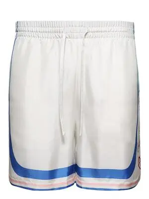 Casablanca Drawstring Silk Shorts - Multi