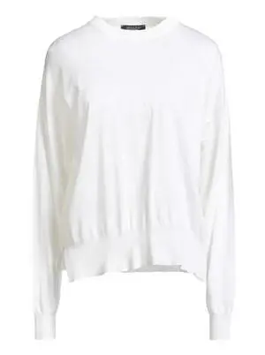 ARAGONA Sweater In Merino Wool - White