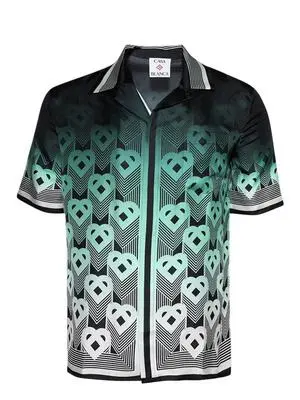 Casablanca Cuban Collar Short Sleeve Shirt - Multi