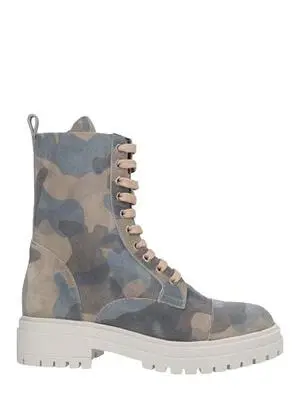 ORO NERO Ankle Combat Boots - Blue