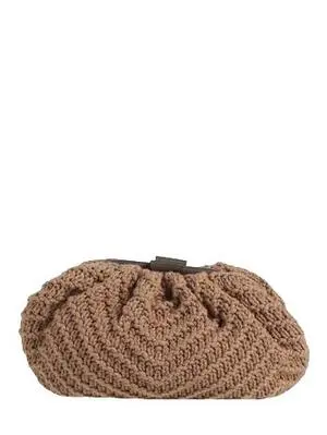 FABIANA FILIPPI Knitted Clutch With Leather Details