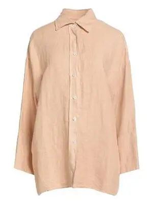 Eleventy Linen Herringbone Shirt - Orange