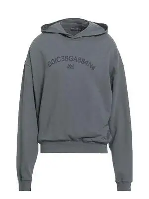 Dolce & Gabbana Hooded Cotton Sweatshirt - Grey