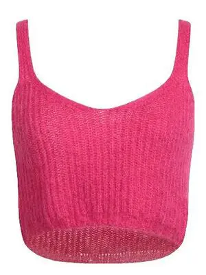 VICOLO Knitted Crop Top - Pink