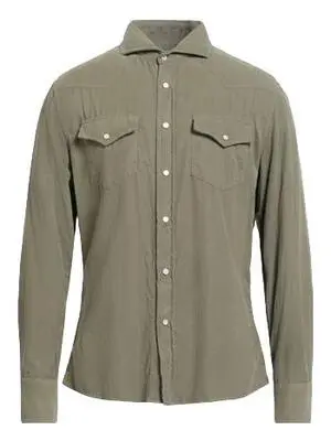 Brunello Cucinelli Shirt Military Size Cotton - Green