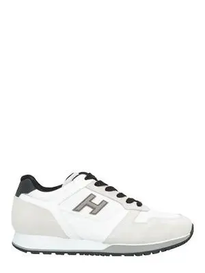 Hogan Leather And Textile Sneakers - White