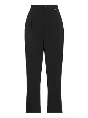 LIU •JO Straight-Leg High-Waisted Pants Black