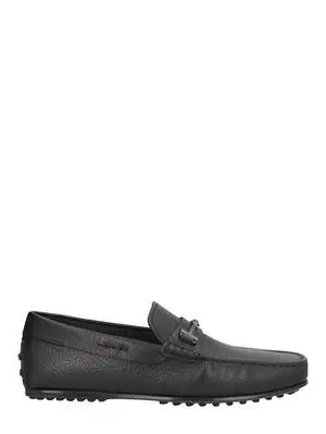 TOD'S Pebbled-leather Loafers - Black