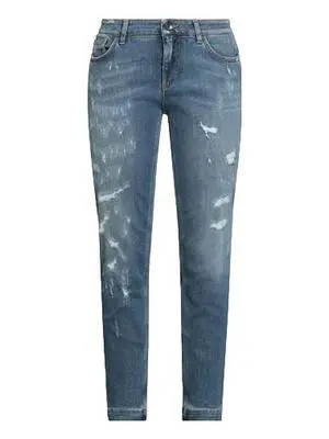 Dolce & Gabbana Tapered Jeans With Distressed Detail - Blue