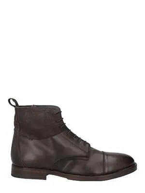Moma Lace-up Leather Ankle Boots - Brown