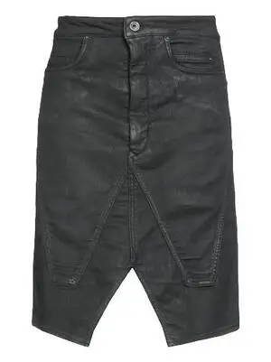 Rick Owens Flared Denim Skirt - Black