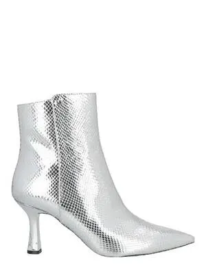 Michael Kors Lizard-print Ankle Boots - Silver