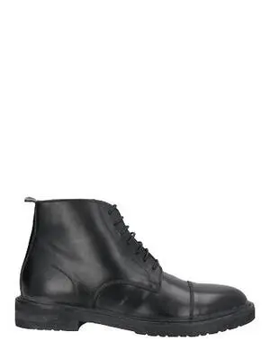 Moma Lace-up Calfskin Ankle Boots - Black