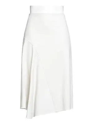 Brunello Cucinelli Midi Flared Twill Skirt - White
