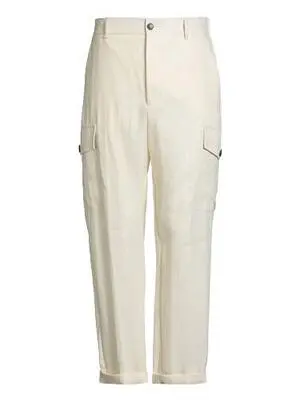 Brian Dales Linen-blend Cargo Pants - White