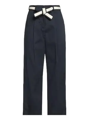 Emporio Armani Cotton Elastane Twill Pants - Blue