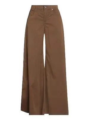 LIU •JO Wide-leg Poplin Pants - Brown