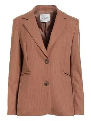 CROCHÈ Striped Twill Blazer - Beige