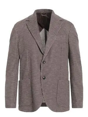 LIU •JO MAN Single-breasted Striped Blazer - Brown