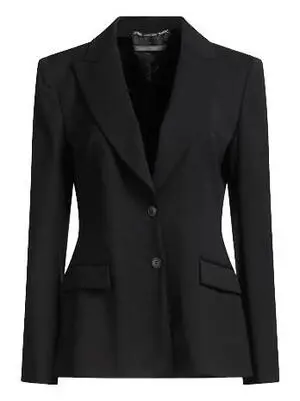 Alberta Ferretti Single-breasted Virgin Wool-blend Blazer - Black