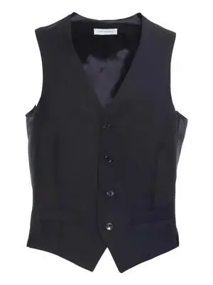 LUIGI BIANCHI MANTOVA Satin-finish Waistcoat - Black