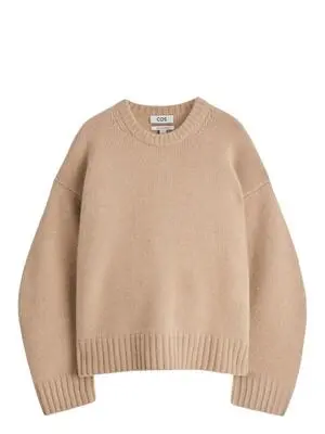 Cos Chunky Cashmere Sweater Beige