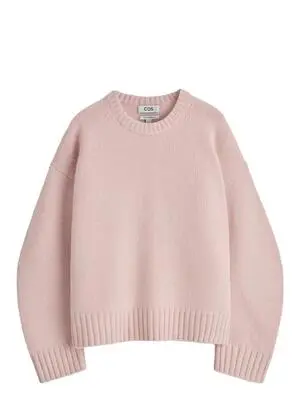 Cos Chunky Cashmere Sweater Pink