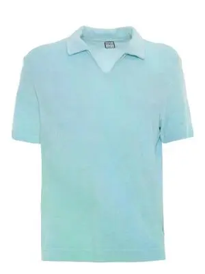 Fedeli Cotton Polo Shirt - Blue