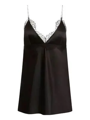 Nina Ricci Lace-trimmed Sleeveless Top - Black