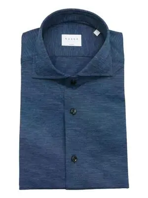 XACUS Spread-collar Shirt - Blue