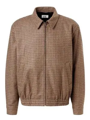Saint Laurent Houndstooth Blouson Jacket - Brown