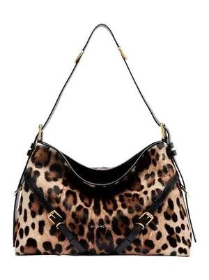 Givenchy Voyou Medium Leopard-print Shoulder Bag - Multicoloured