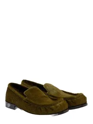 Dries Van Noten Calf Hair Loafers - Green