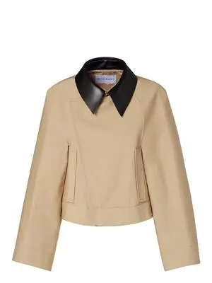 Givenchy Cropped Cotton And Wool Jacket - Beige