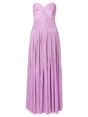 Simkhai Aubriella Gathered Plisse Gown - Purple