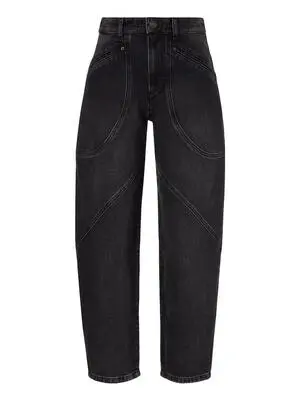 Isabel Marant Catarina Barrel-leg Jeans - Black