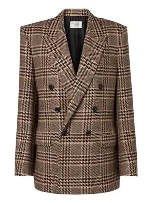 SAINT LAURENT Double-Breasted Silk And Cashmere Blazer
