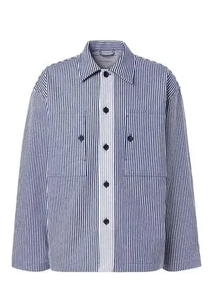 JW Anderson Striped Cotton Overshirt - White