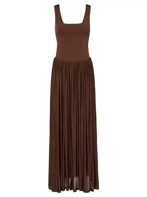 Simkhai Jamie Jersey Maxi Dress - Brown