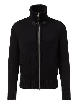 TOM FORD Wool Zip-up Sweater - Black
