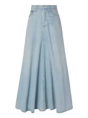 AGOLDE Odin Mid-rise Denim Maxi Skirt - Blue