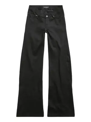 BALENCIAGA Wide Leg Cotton Denim Pants