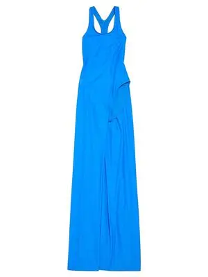 Balenciaga Asymmetric Draped Dress - Blue